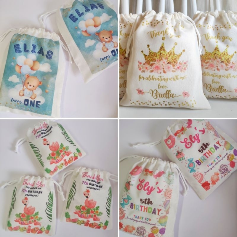 Customized Lootbags/Tote Bags/ Personalized Party Lootbags | Shopee ...