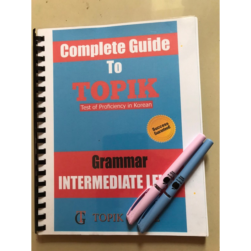 Complete Guide to TOPIK Grammar Intermediate Level with FREE 2 Ballpen ...