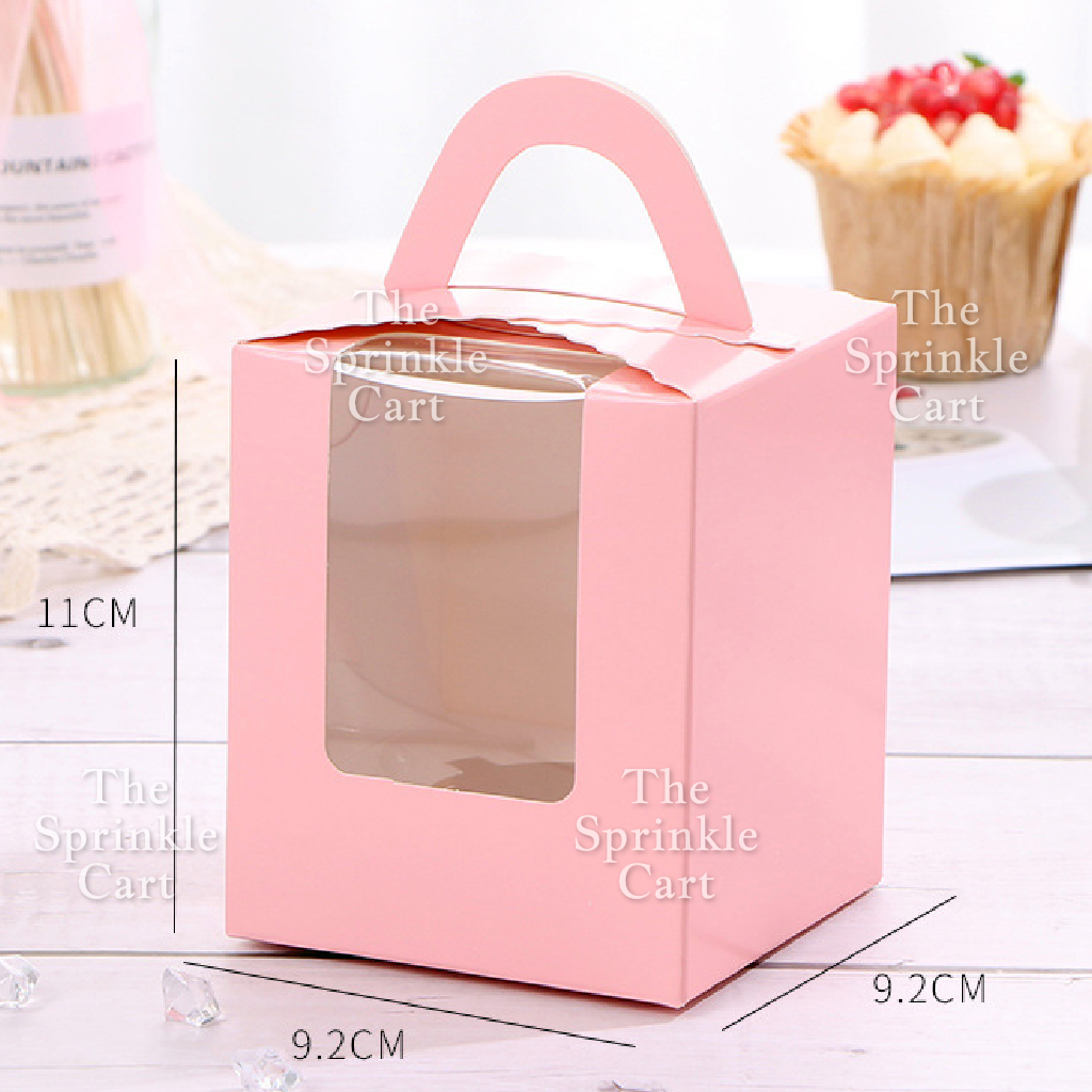 10pcs Solo Cupcake & Cookies Box Muffin Box w/ Holder Single Pastry Box ...