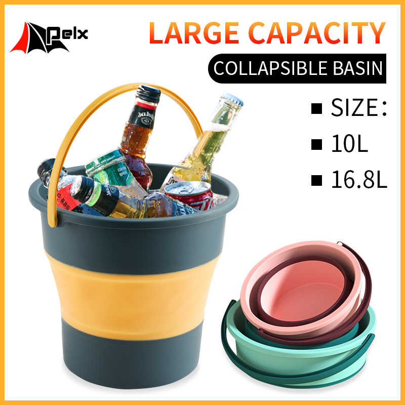 collapsible basin Folding bucket portable 10L/16.8L camping beach ...