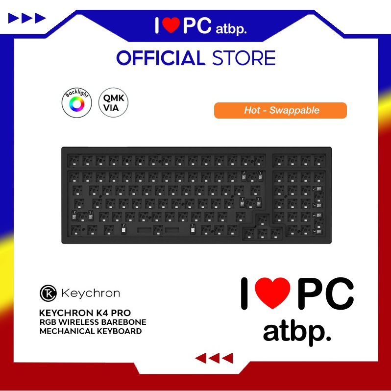 Keychron K4 Pro 96% QMK Barebone Mechanical (Wired/Bluetooth, RGB LED ...