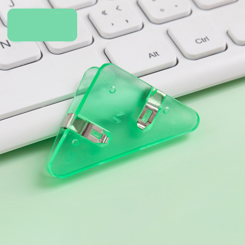 Portable Colorful Binder Clip Paper Clip Transparent Triangle Clip ...