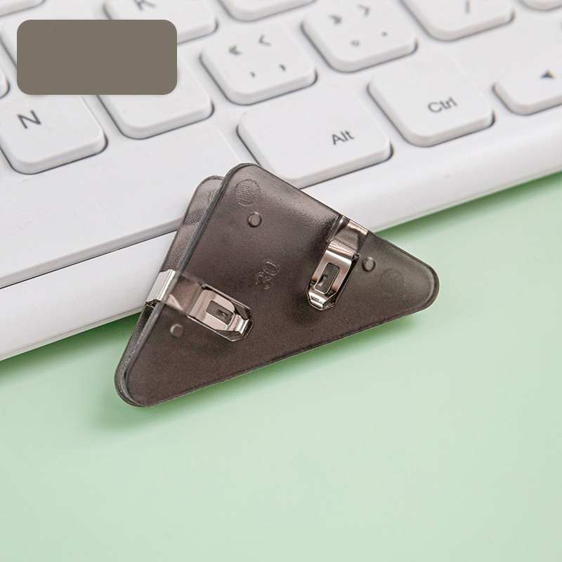 Portable Colorful Binder Clip Paper Clip Transparent Triangle Clip ...