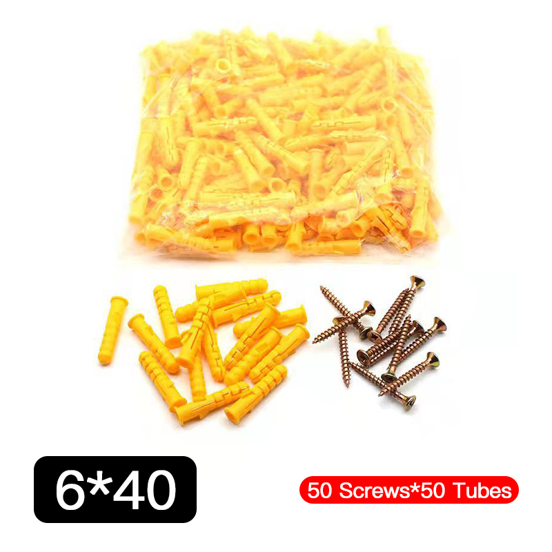50PCS Tox With Screw Heavy Duty 6mm 8mm 10mm Tox Wall Plug With Stopper ...