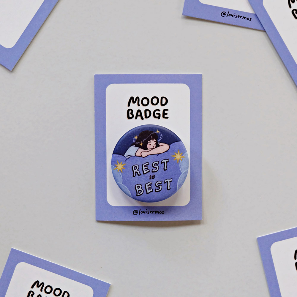 Mood Badge Matte Button Pins | Louise Ramos | Shopee Philippines