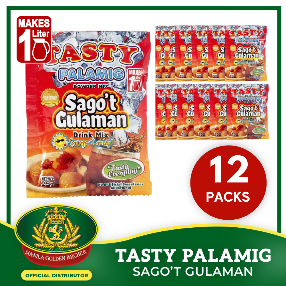 Tasty Palamig Litro Pack (Sago't Gulaman) 25g x 12-packs | Shopee ...