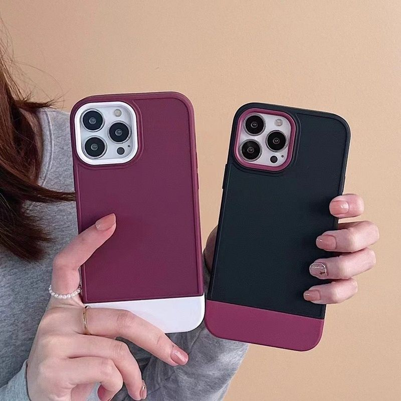 Half color silicone case compatible for 6P/7P/IP11/11PRP/IP12 PRO MAX ...