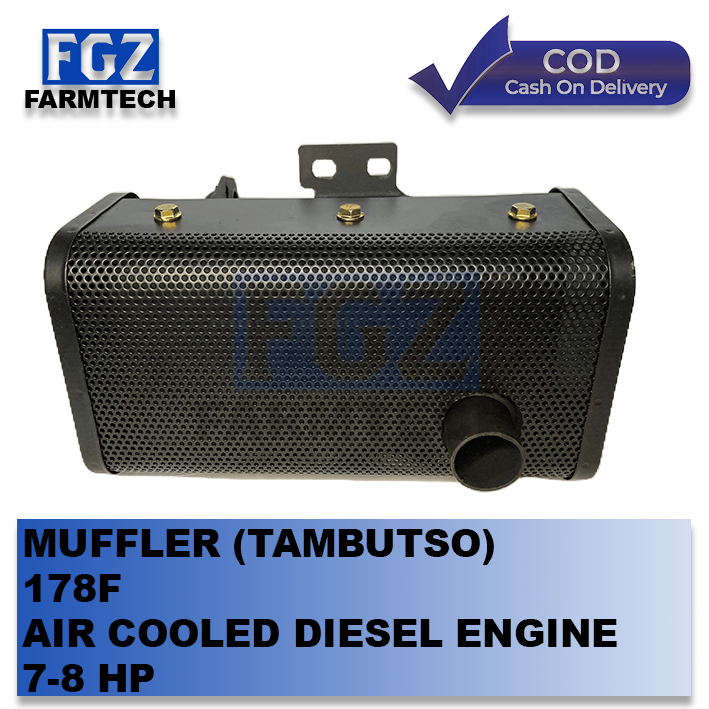MUFFLER ASSY TAMBUTSO AIRCOOL DIESEL ENGINE 178F 7HP 8HP FOR DIESEL ...