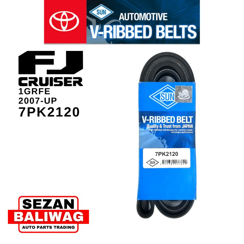 SUN V-RIBBED BELT FAN BELT ALTERNATOR BELT DRIVE BELT FJ CRUISER 1GRFE ...