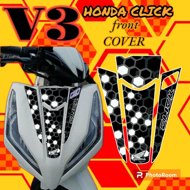 HONDA CLICK V3 FRONT COVER DECALS/HONDA CLICK STICKER/HONDA DECALS ...
