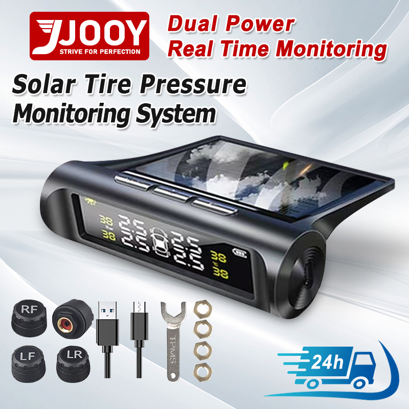 JOOY TPMS Tire Pressure Monitoring System Solar Power Car Pressure ...