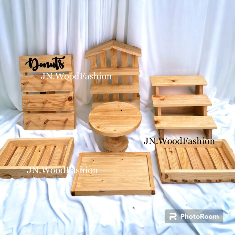 JN.WoodFashion 7pcs Wooden Buffet Set Up Display Party Supplies ... JN.WoodFashion 7pcs Wooden Buffet Set Up Display Party Supplies ...