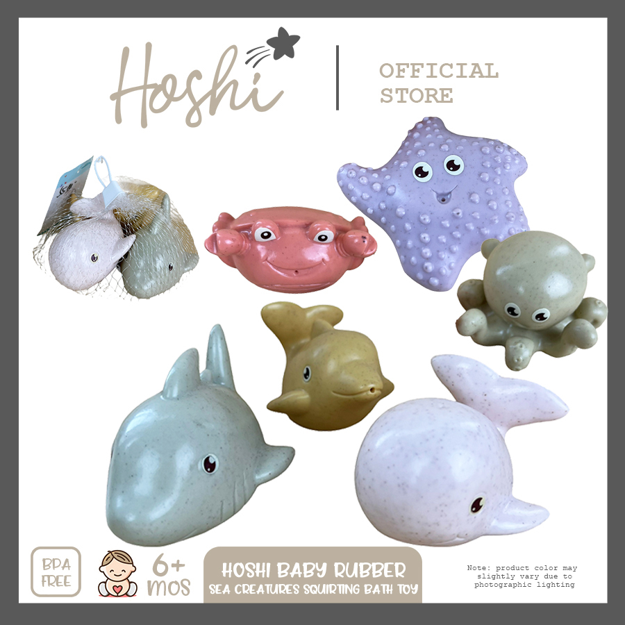 Hoshi Baby Rubber Sea Creatures Squirting Bath Toy Set, Shower or Bath ...