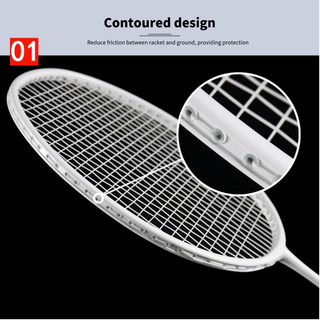 4U G5 24lbs Badminton Racket Original Carbon Full Fiber Professional ...