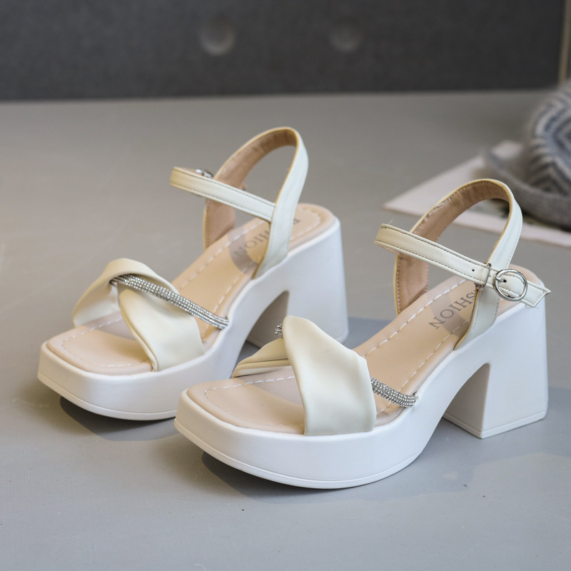 Henice Women Sandals With Heels Block Heels Korean Heels Sandals Hills ...