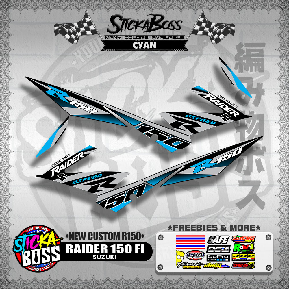 RAIDER 150 Fi DECALS ( NEW CUSTOM R150 )【WITH FREEBIES】 | Shopee ...
