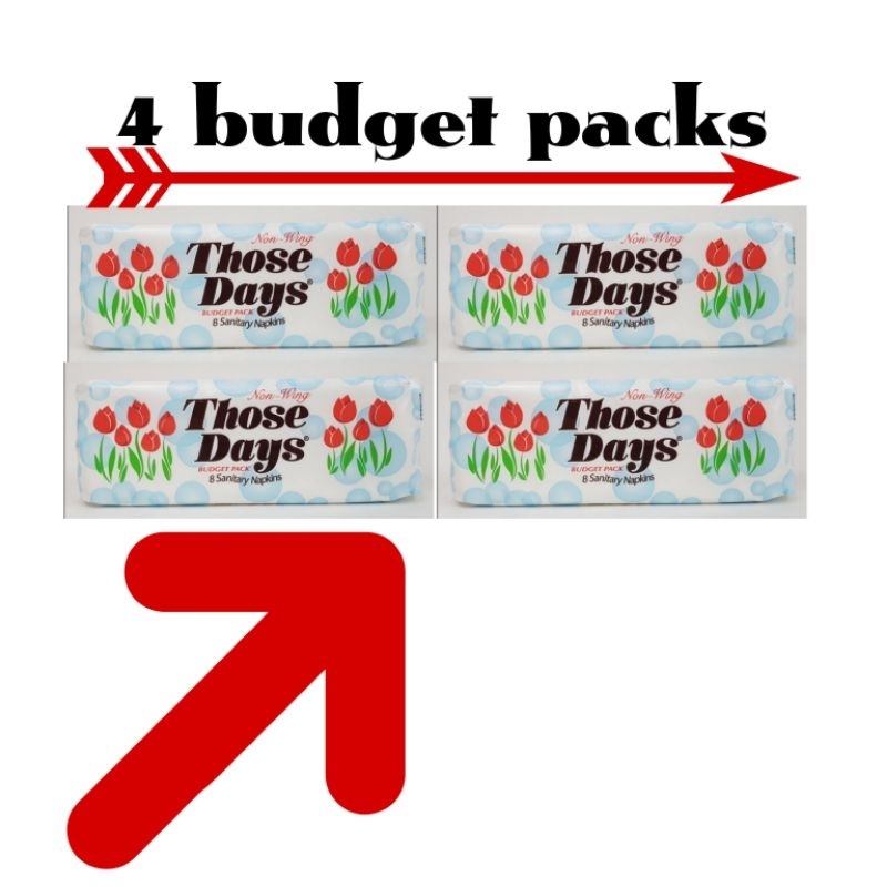 Those days Sanitary Napkin / 4 budget packs | Shopee Philippines