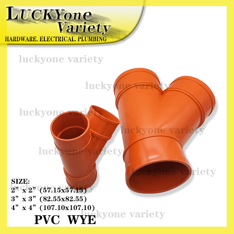 PVC ORANGE FITTINGS WYE 2X2/3x3/4X4 | Shopee Philippines