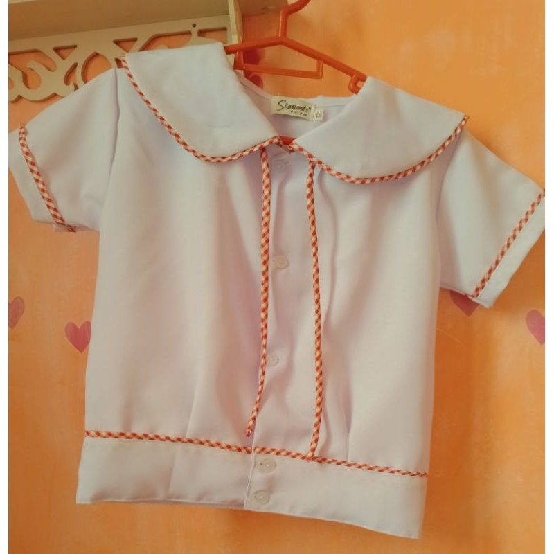 Blouse School Uniform (Checkered Red) | Shopee Philippines
