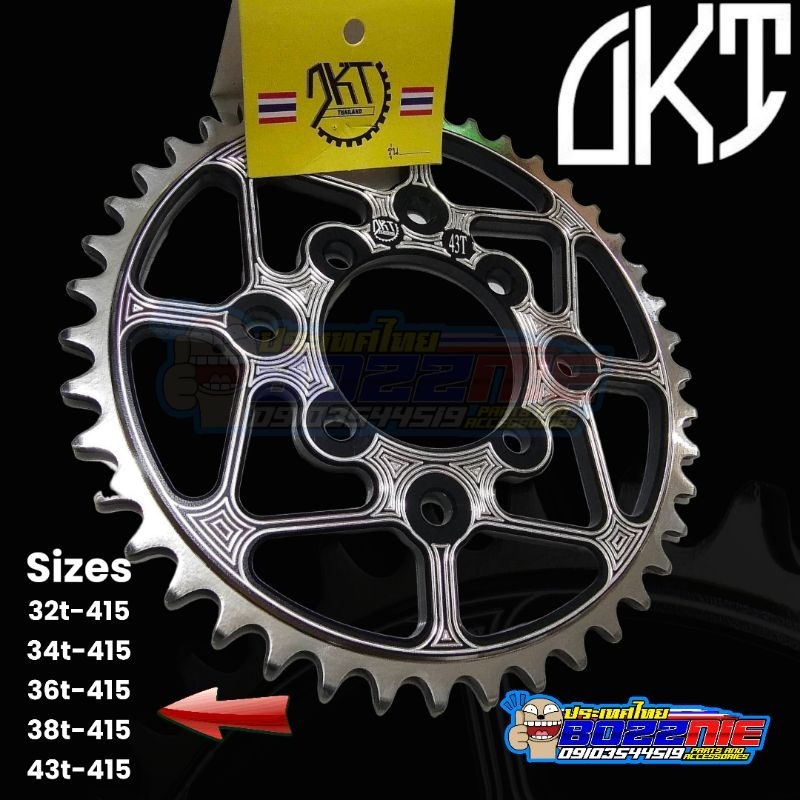 Dkt Cnc Sprocket 32t 34t 36t 38t 43t-415 Raider150 Carb/Fi / Wave / Xrm ...