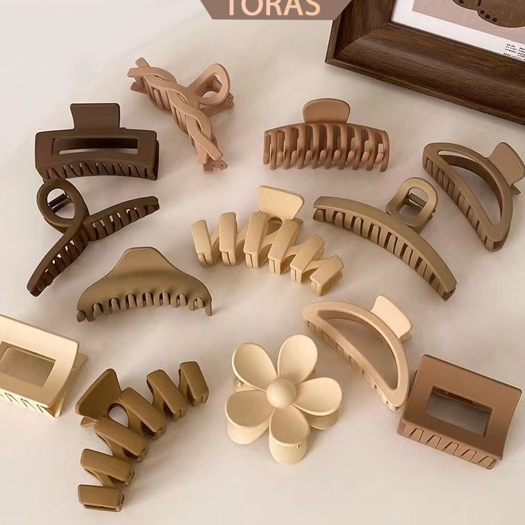 Korean Frosted Hair Clip Gentle Coffee Color Gripper Clip Fashion ...