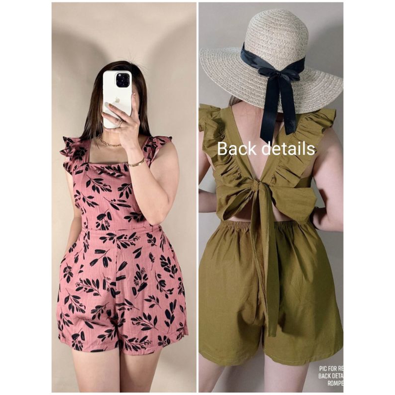 Sexy Gil Romper,Self tie,Ribbon back design, Gorgeous Romper ,Sexy backless romper short ...