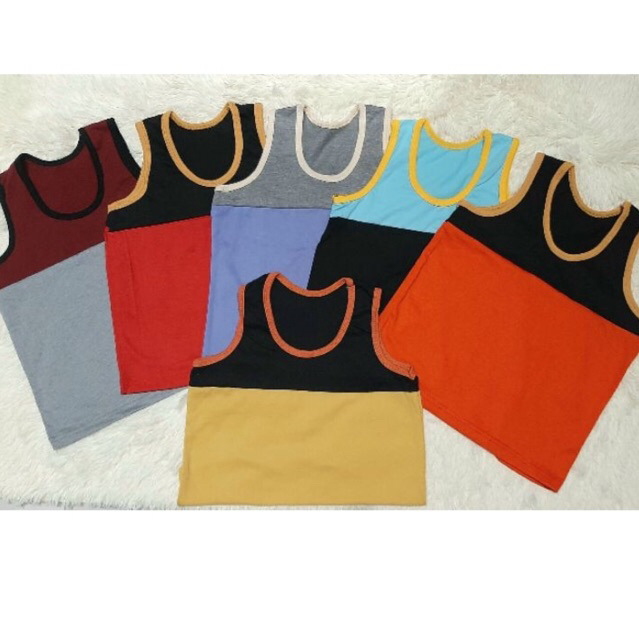 Two Toned Assorted Cotton Sando For Kids Boy (3-5 yo) | Shopee Philippines