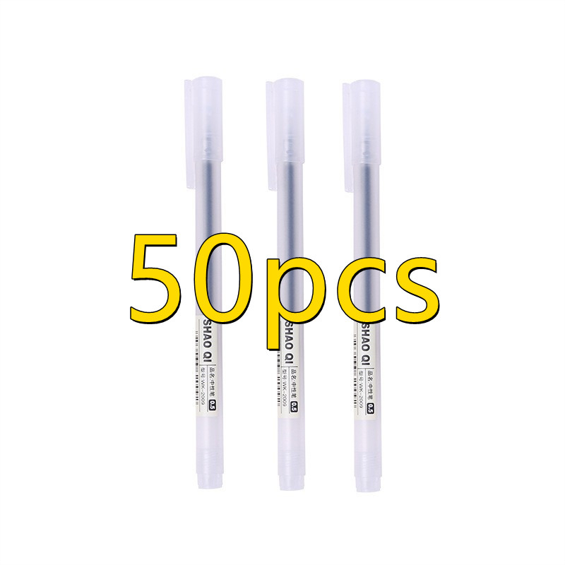 Oumi Pen 50Pcs MUJI ins style Gel Pen black Refill frosted full needle ...