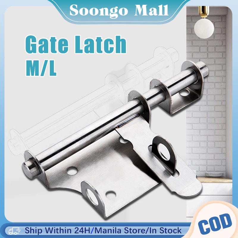 6in Sliding Bolt Gate Latch Heavy Duty Stainless Steel Bolt Interior ...