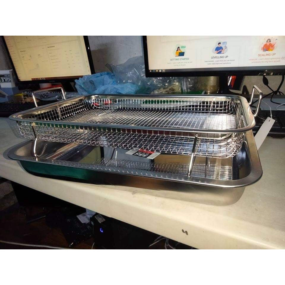 Stainless Steel Oil Strainer Mesh Basket Tray for Low Fat Cooking In ...