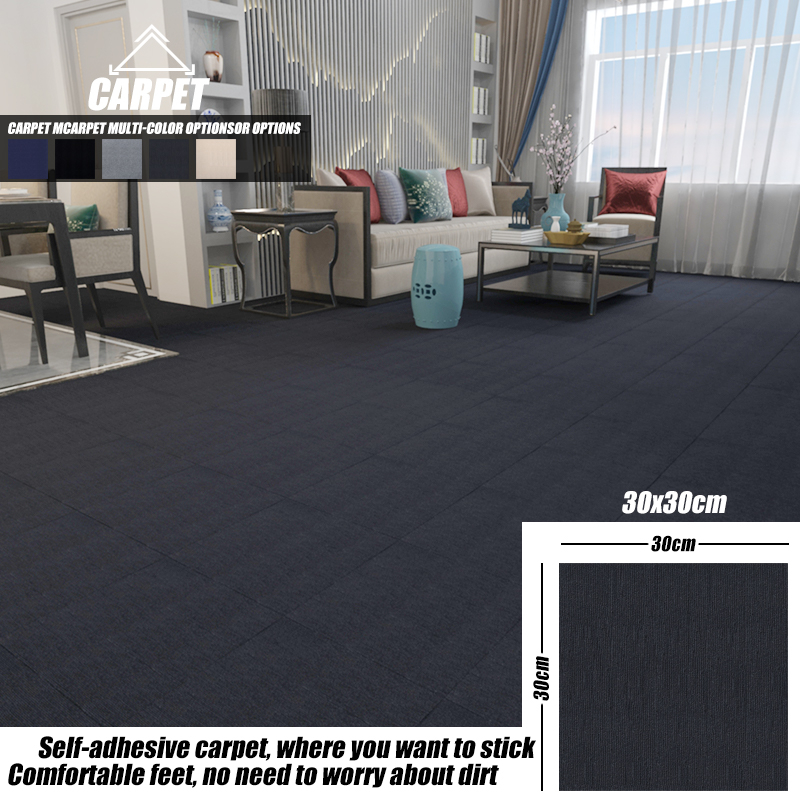 Carpet Vinyl Tiles Mat Floor Sticker Self-adhesive Non-slip for ...