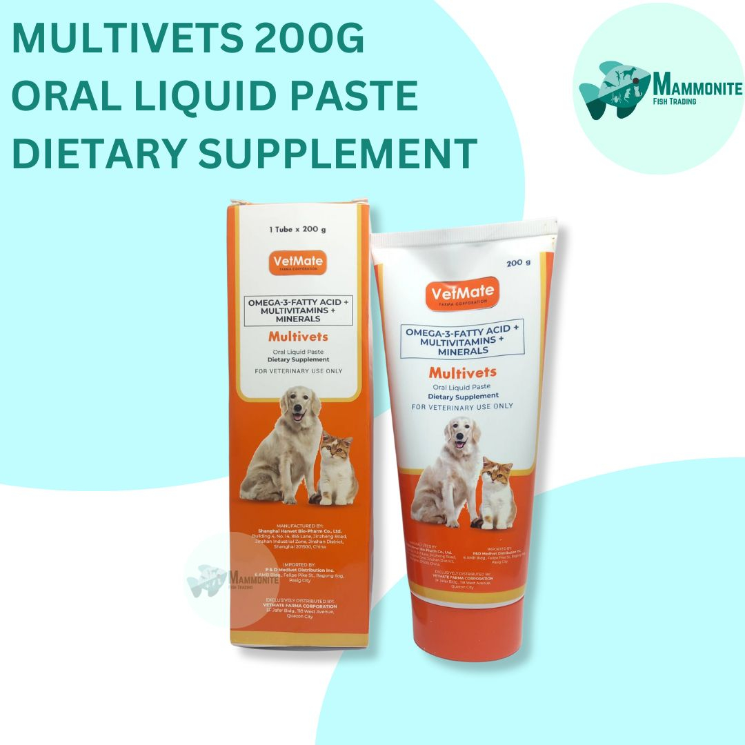 Multivets 200g Oral Liquid Paste Dietary Supplement for Cats & Dogs ...