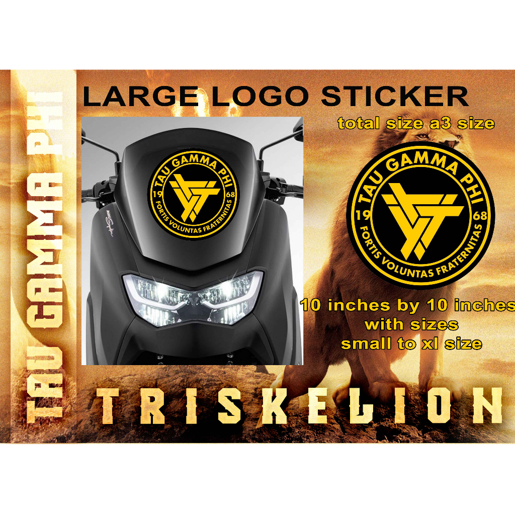 TRISKELION BIG SIZE MOTORCYCLE STICKER | Shopee Philippines