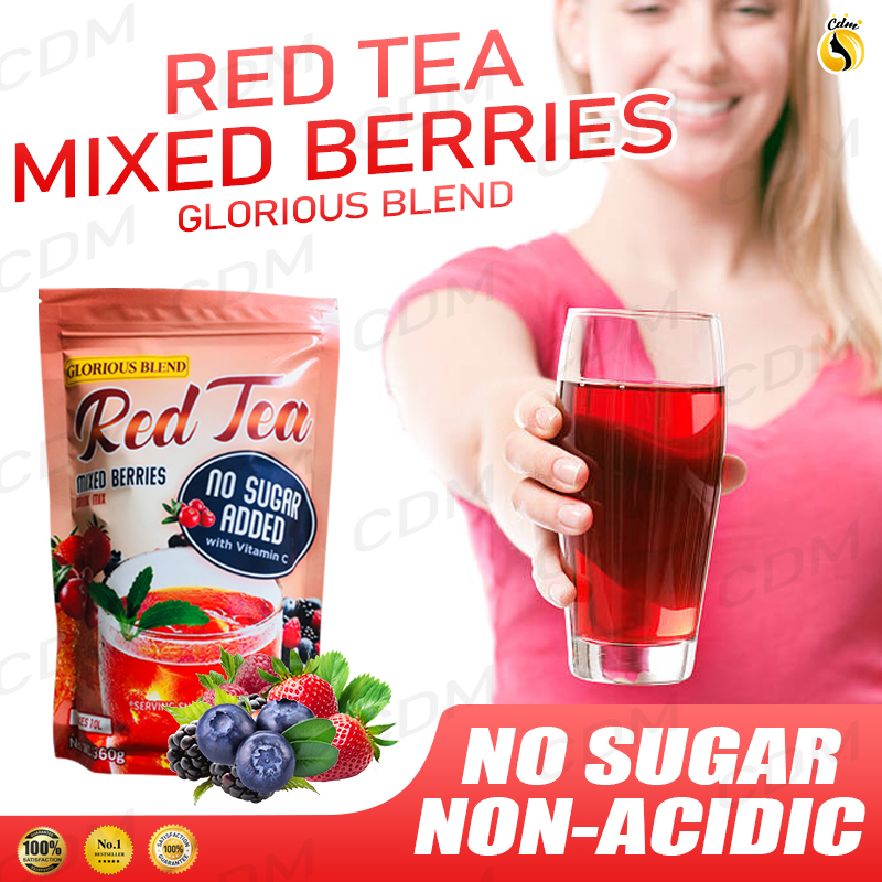 Glorious Blend RED TEA MIXED BERRIES (360g) — Vitamin C, Non-Acidic, No ...