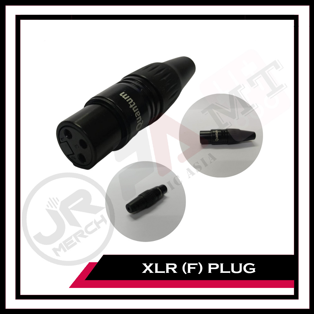 (QXLRF) XLR Female Plug 3 Pin XLR (M/F) Audio Connector Heavy Duty ...