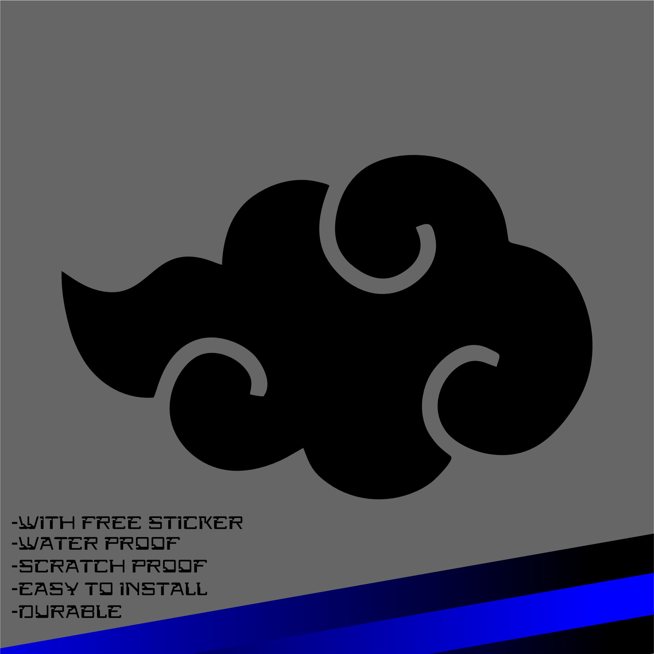 NARUTO SHIPPUDEN Akatsuki cloud Logo Vinyl Cut Out Sticker high quality ...