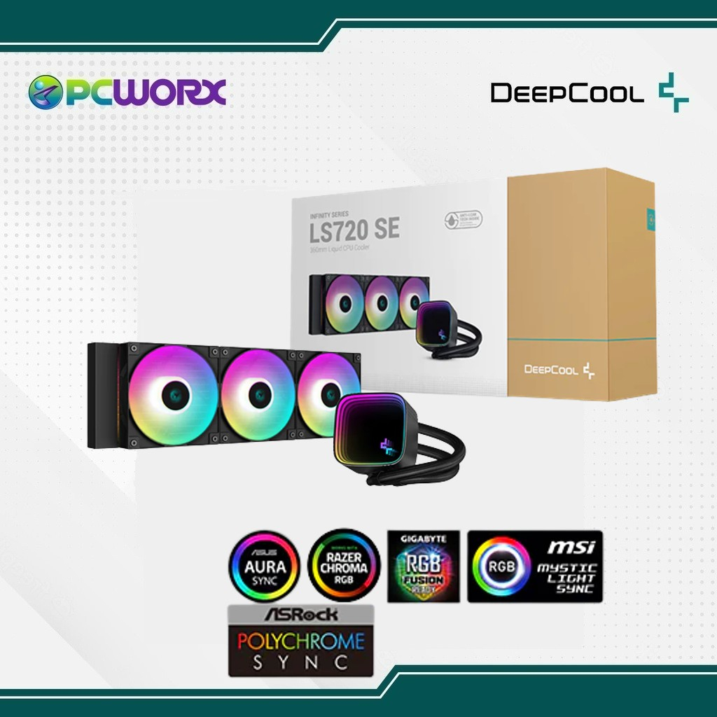 Deepcool R-LS720-BKAMMM-G-1 LS720 SE 360mm AIO ARGB Liquid CPU Cooler ...