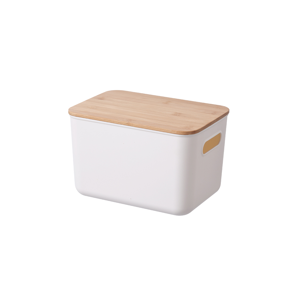 Neat Project Sachi White Storage Container with Wood Lid | Shopee ...