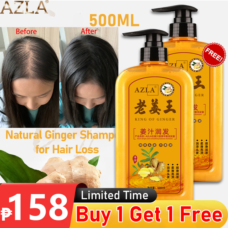 AZLA Ginger Hair Shampoo Fast Regrowth Hair Thick Anti-Hair Loss Anti ...