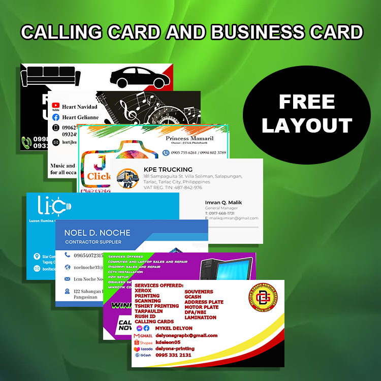 FREE LAYOUT 100PCS UP CALLING CARD THANK YOU CARD CARD STOCK BUSINESS ...