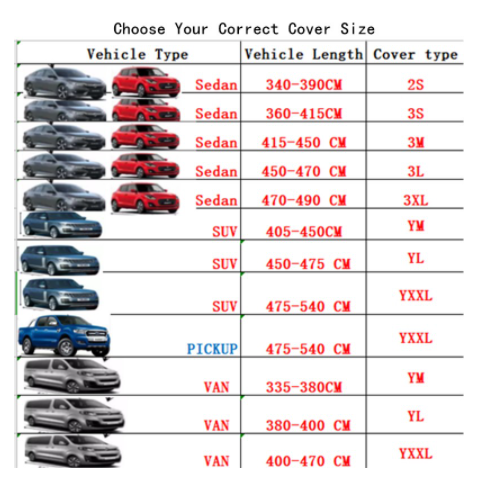 Car Cover For 2S 3M 3L YM YL YXXL Pickup Large Size waterproof Shopee Philippines