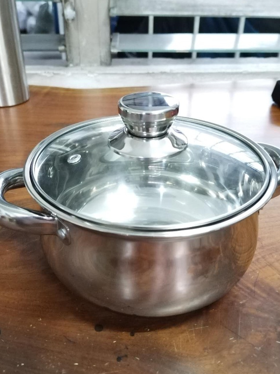 Stainless Steel After Arc Soup Pot With Glass Cover Sauce Pot Kaldero ...