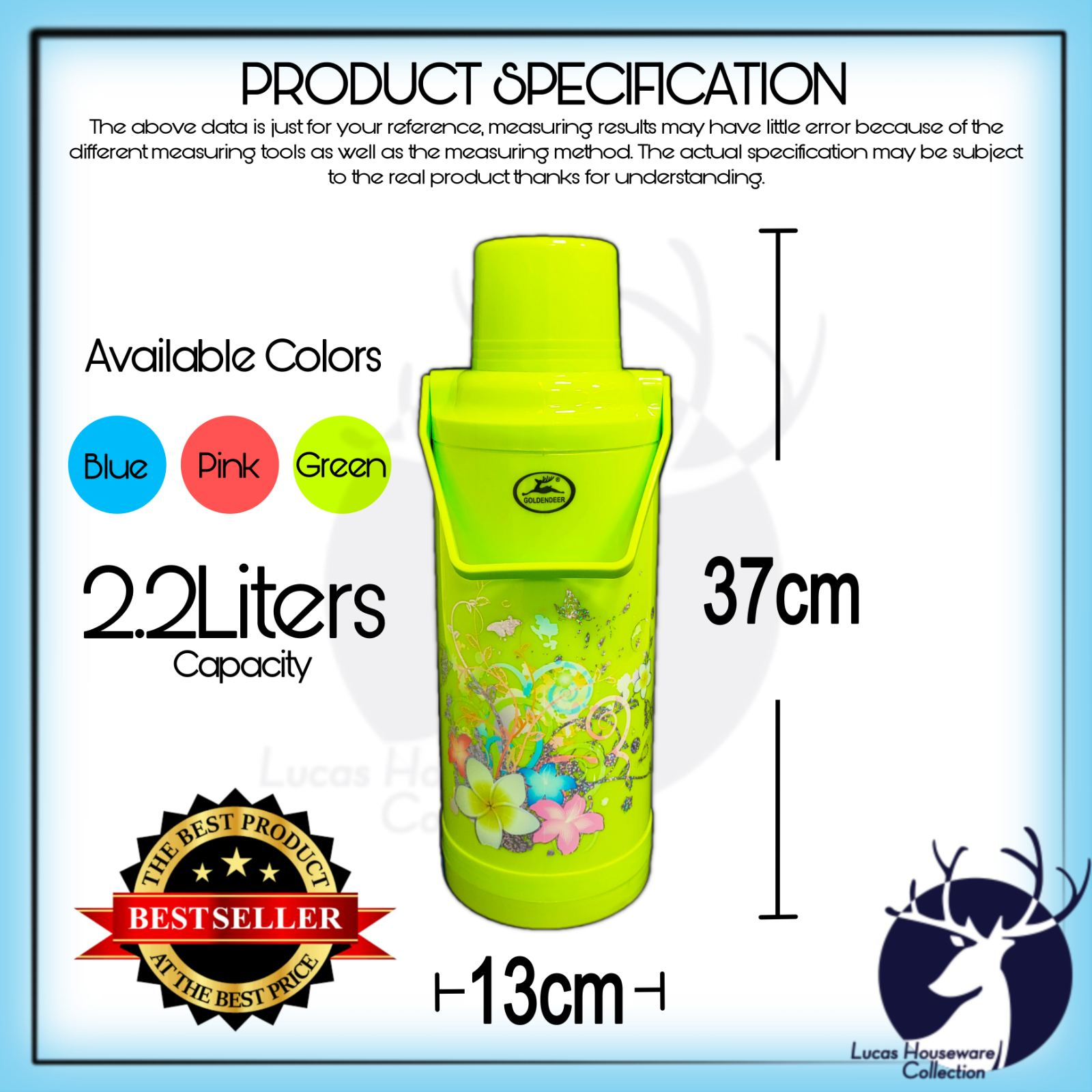 PLASTIC THERMOS / METAL THERMOS 2.2L TO 3.2L / THERMOS VACUUM FLASK ...