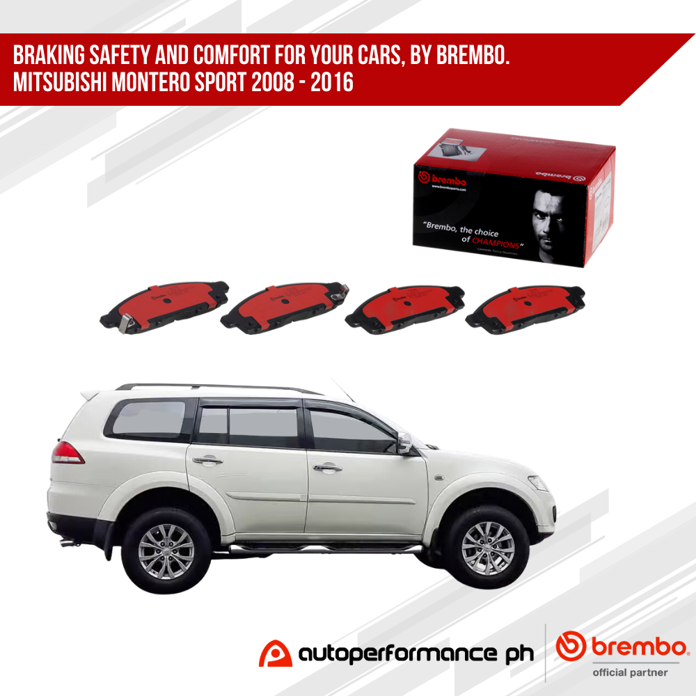 Rear Brake Pads for Mitsubishi Montero Sport 2008-Present - Brembo Ceramic (P54026N) | Shopee ...
