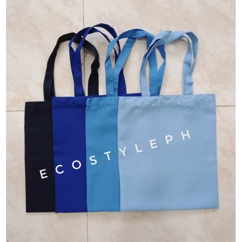 BLUE COLOR PRINTABLE TOTE BAG (OXFORD FABRIC) PLAIN Ecostyleph | Shopee ...