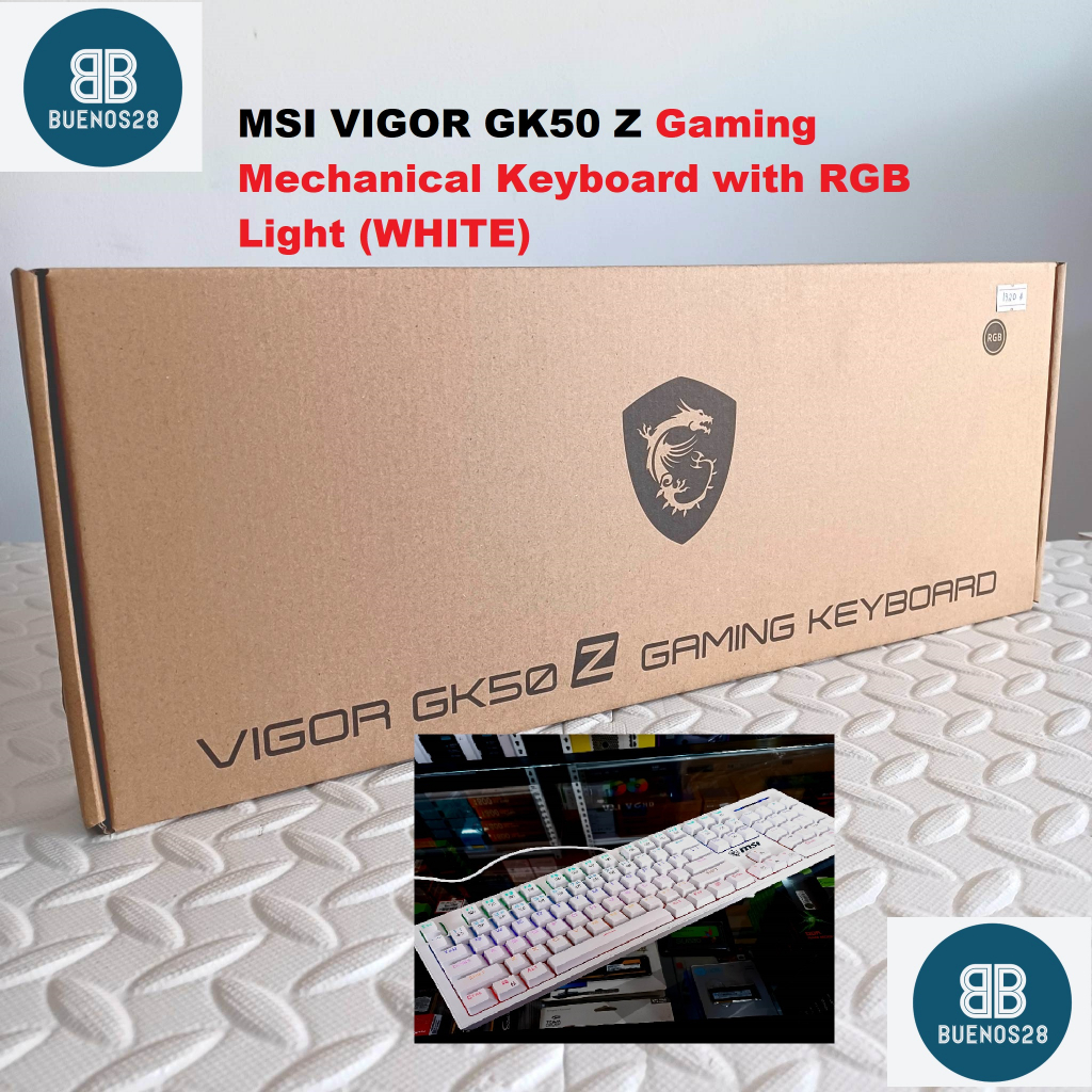 MSI VIGOR GK50 Z Gaming Mechanical Keyboard with RGB Light (WHITE ...