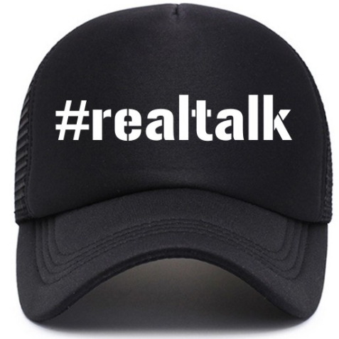 HIGH QUALITY REAL TALK Mesh Cap Net Cap Trucker Hat Baseball Cap ...