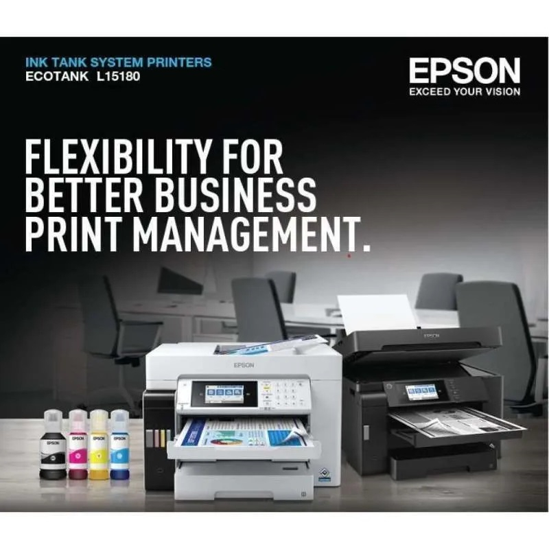 Epson Printer EcoTank L15180 A3 Wi-Fi Duplex Multi-Function Ink Tank ...