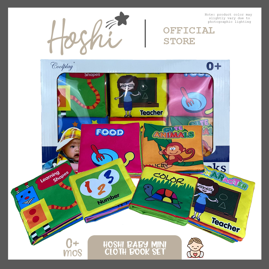 Hoshi Baby Mini Soft Play Cloth Book Set, Montessori Educational Toy ...