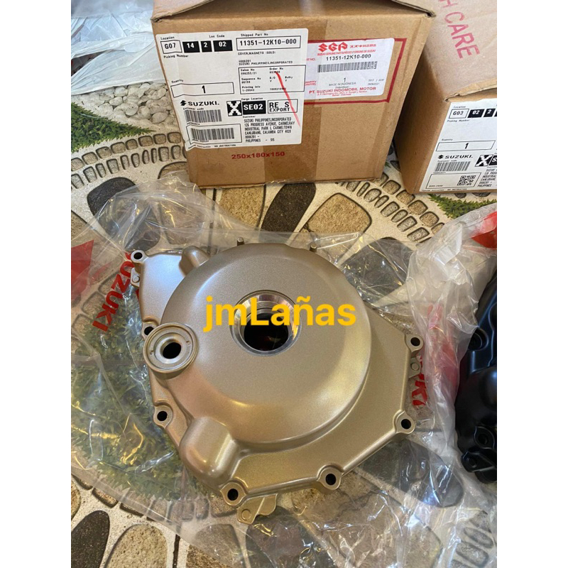 SGP GENUINE MAGNETO COVER / FLYWHEEL COVER BLACK & GOLD FOR RAIDER 150 ...